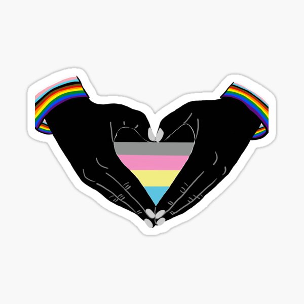 "Polygender Heart Two" Sticker by AmyWhyGeek | Redbubble
