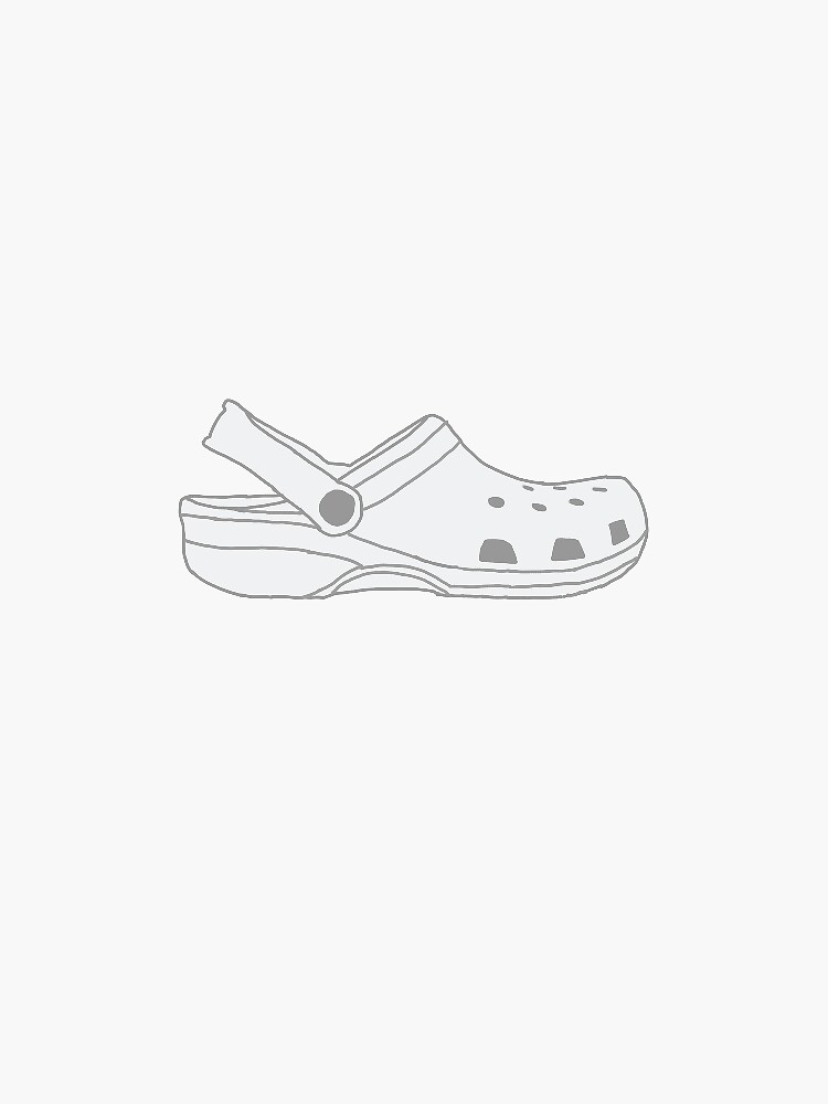 "White Croc Sticker" Sticker for Sale by Savmckenzie02 | Redbubble