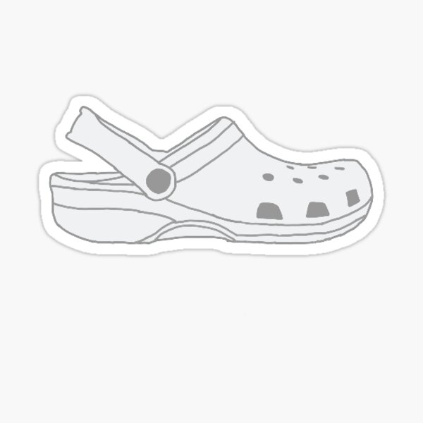 "White Croc Sticker" Sticker for Sale by Savmckenzie02 | Redbubble
