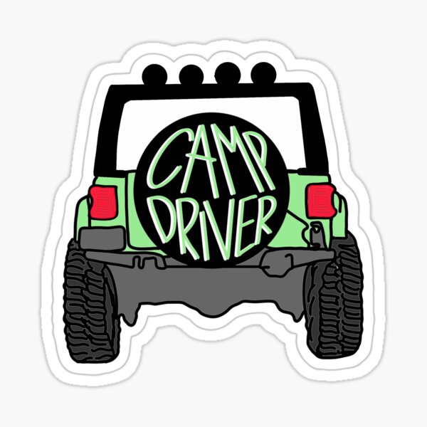 "Camp Driver" Sticker by reaganpartin | Redbubble