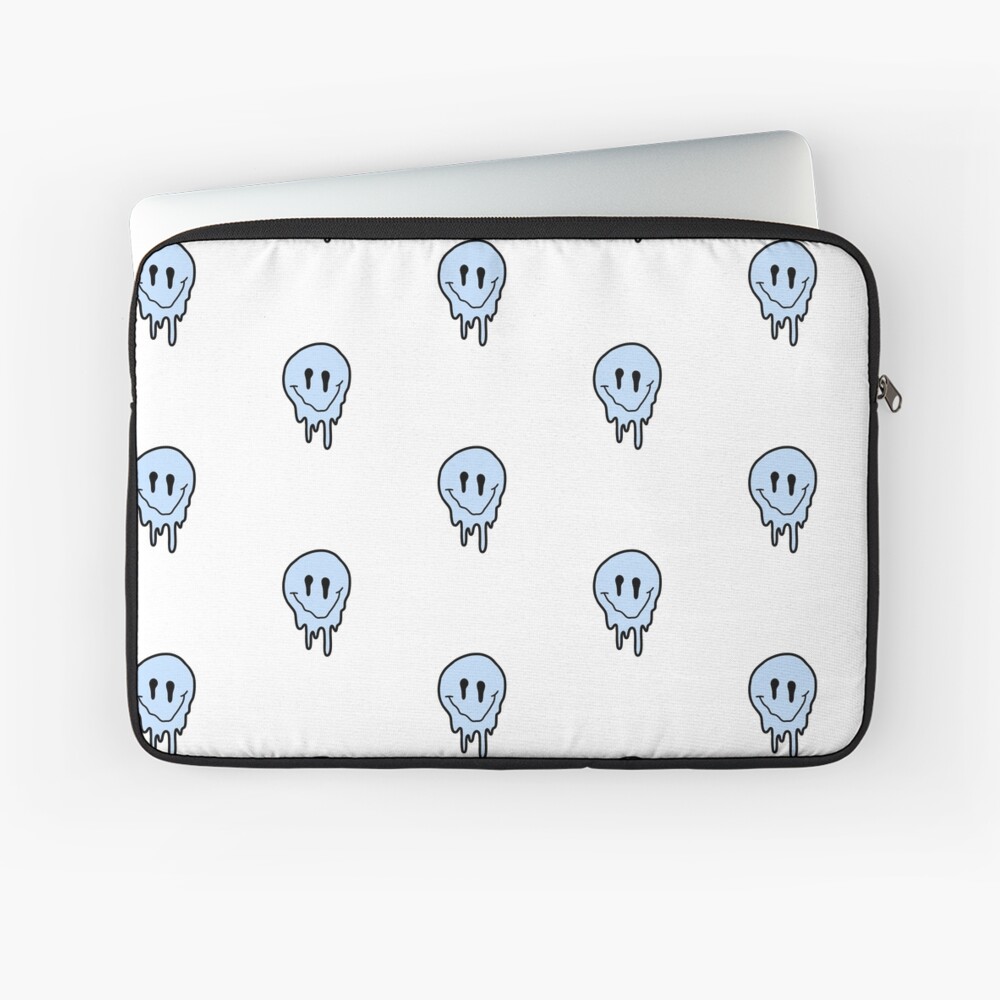 "pastel blue drippy smiley face " Sticker for Sale by zarapatel | Redbubble