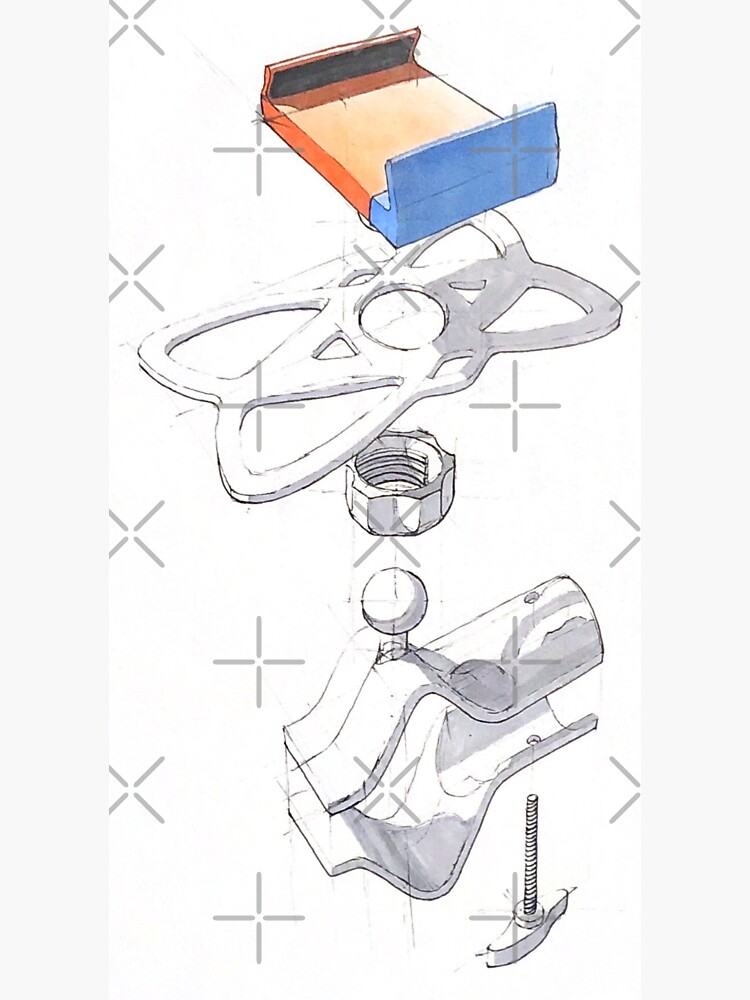 "exploded view design drawing" Sticker by TijmenSuidman | Redbubble