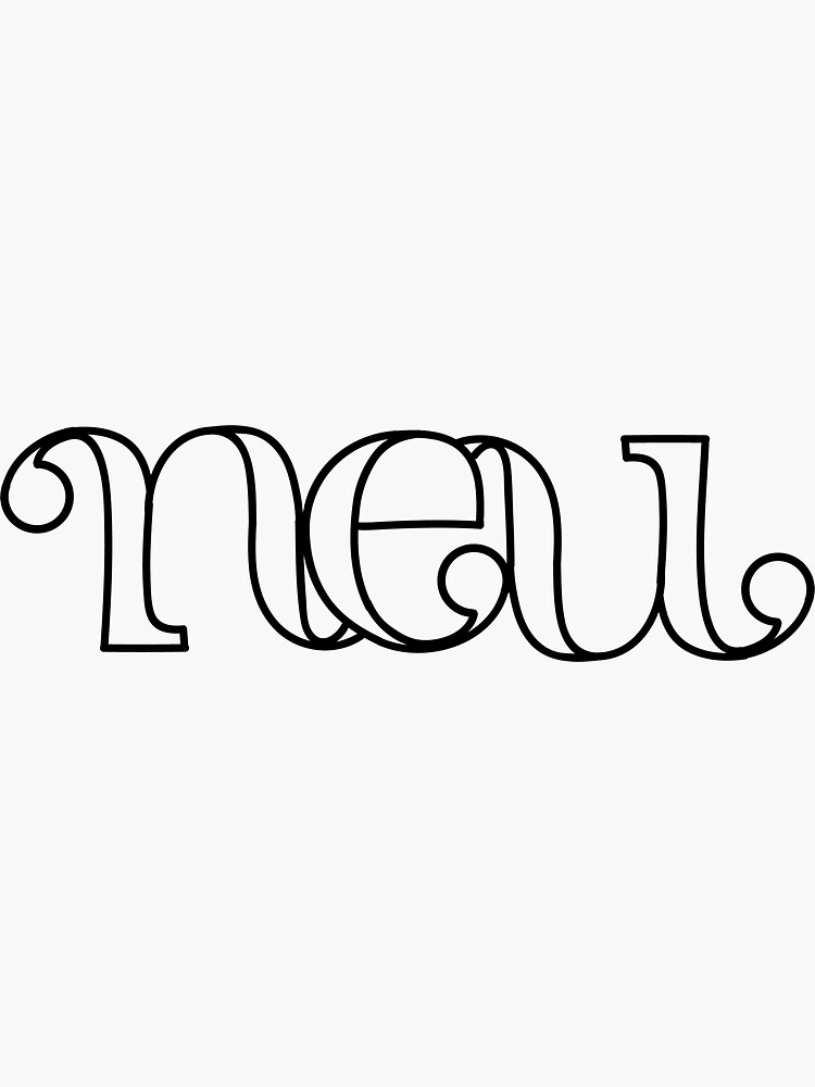 "neu logo - original work" Sticker for Sale by MasterofChaiTea | Redbubble