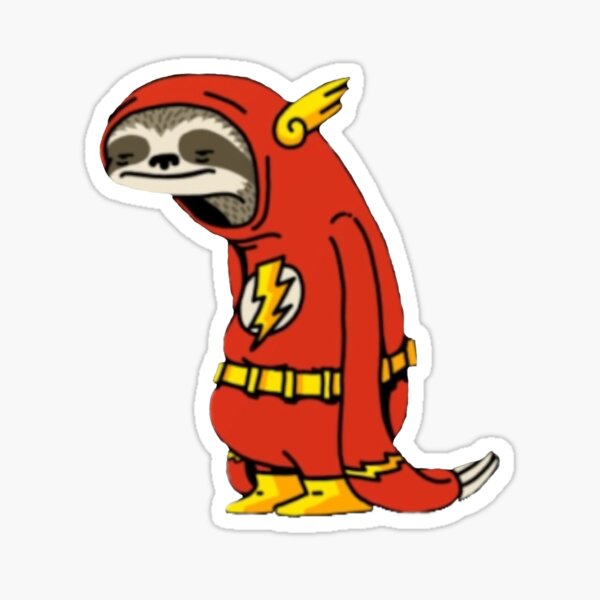 "Flash Sloth " Sticker for Sale by thepizzaboy | Redbubble