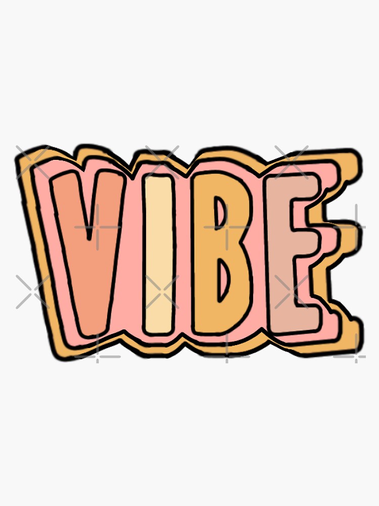 "Vibe sticker with double outline" Sticker for Sale by vscoo-stickerss ...