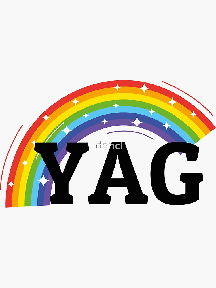 "YAG logo" Sticker for Sale by dancl | Redbubble
