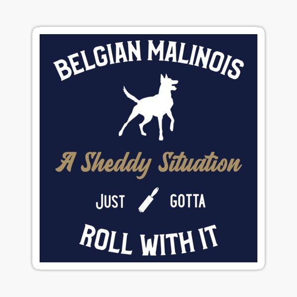 "Belgian Malinois a Sheddy Situation Roll With It" Sticker for Sale by ...
