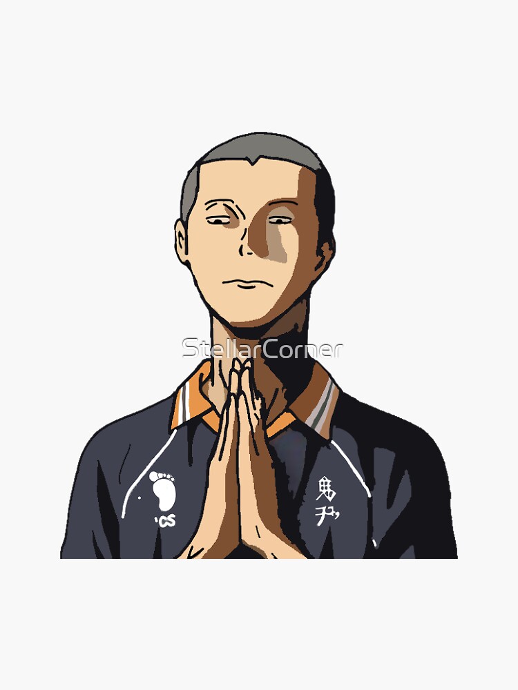 "Praying Tanaka" Sticker for Sale by StellarCorner | Redbubble