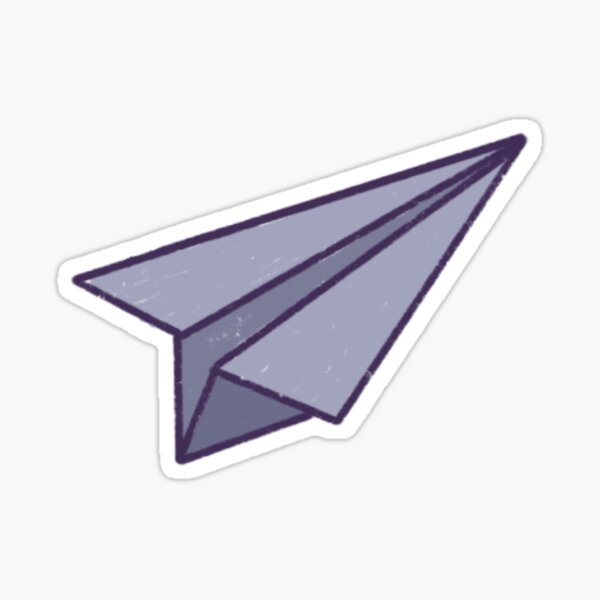 "Purple Paper Airplane " Sticker by dariellene | Redbubble