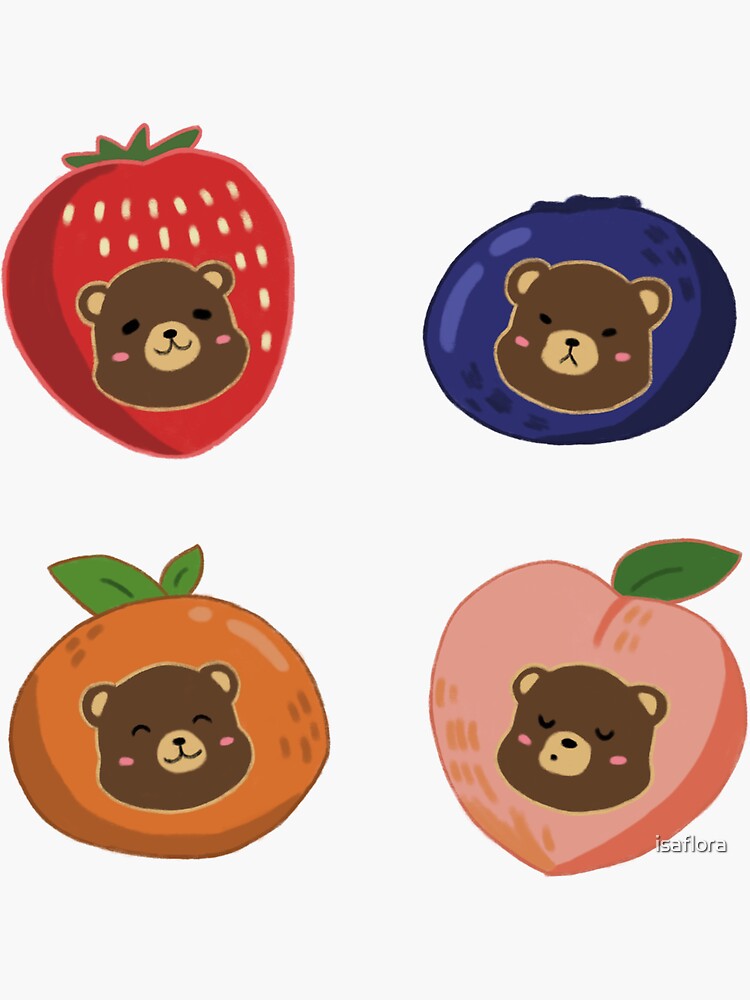 "Fruit Bears Pack" Sticker by isaflora | Redbubble