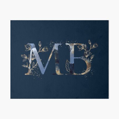 "Floral Initials MB, Monogrammed" Art Board Print for Sale by ...