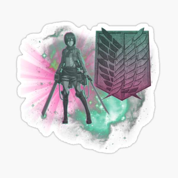 "Attack On Titan Mikasa" Sticker by Majestyle- | Redbubble