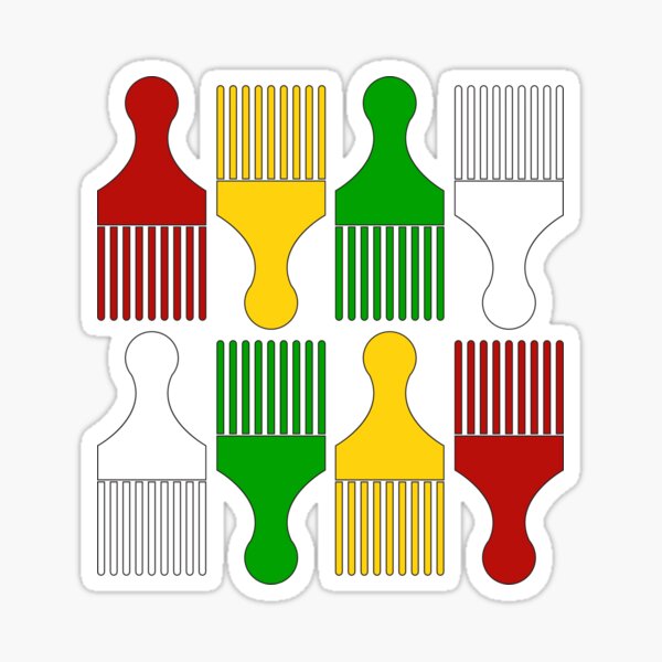 Afro Pick Stickers | Redbubble