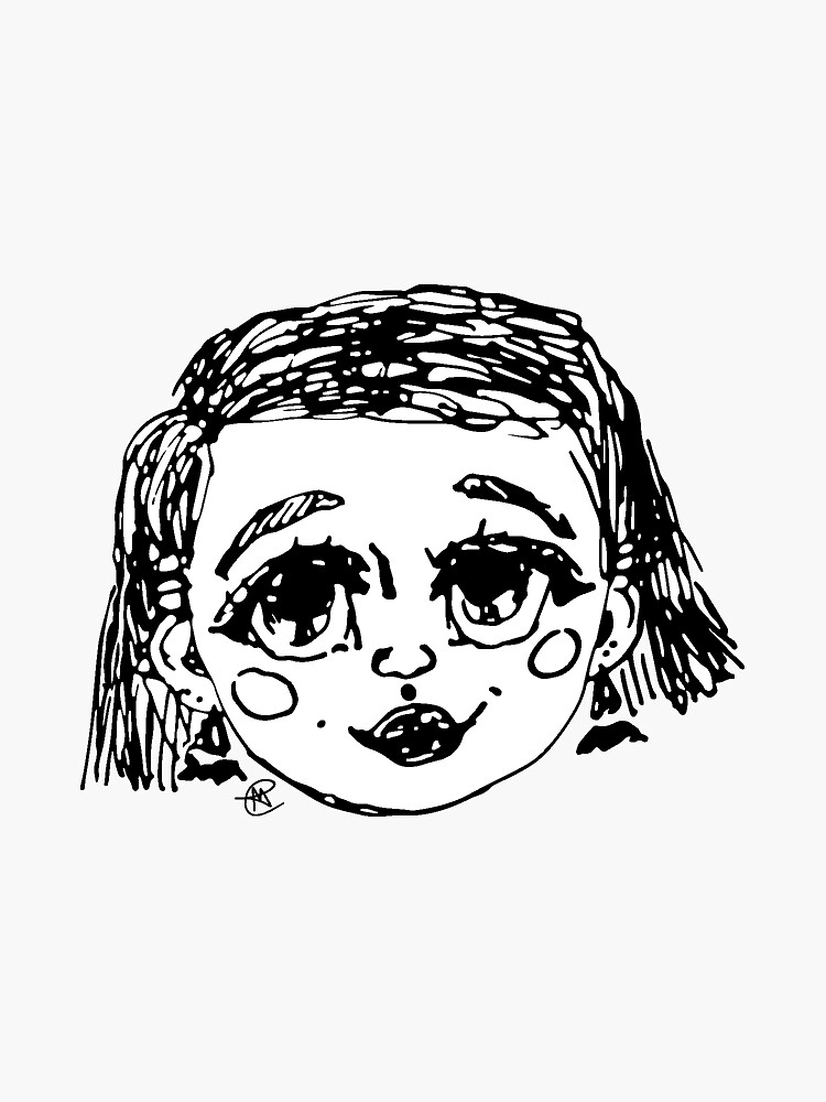 "BABY FACE " Sticker by strikingstickrs | Redbubble
