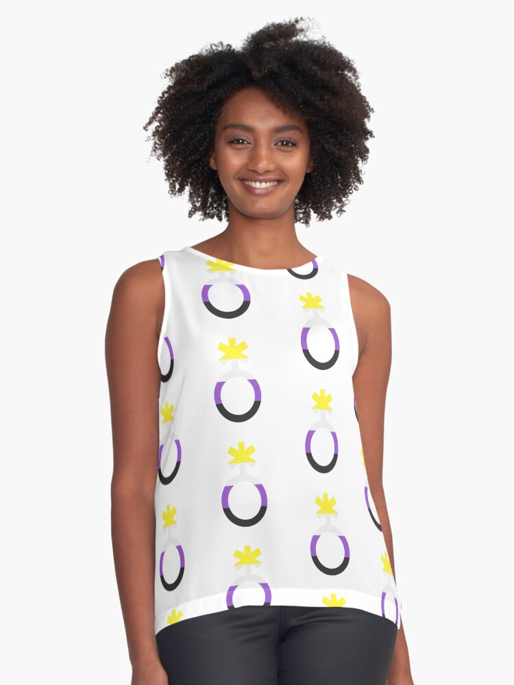 "NON BINARY NB ENBY SYMBOL" Sticker by femyay | Redbubble