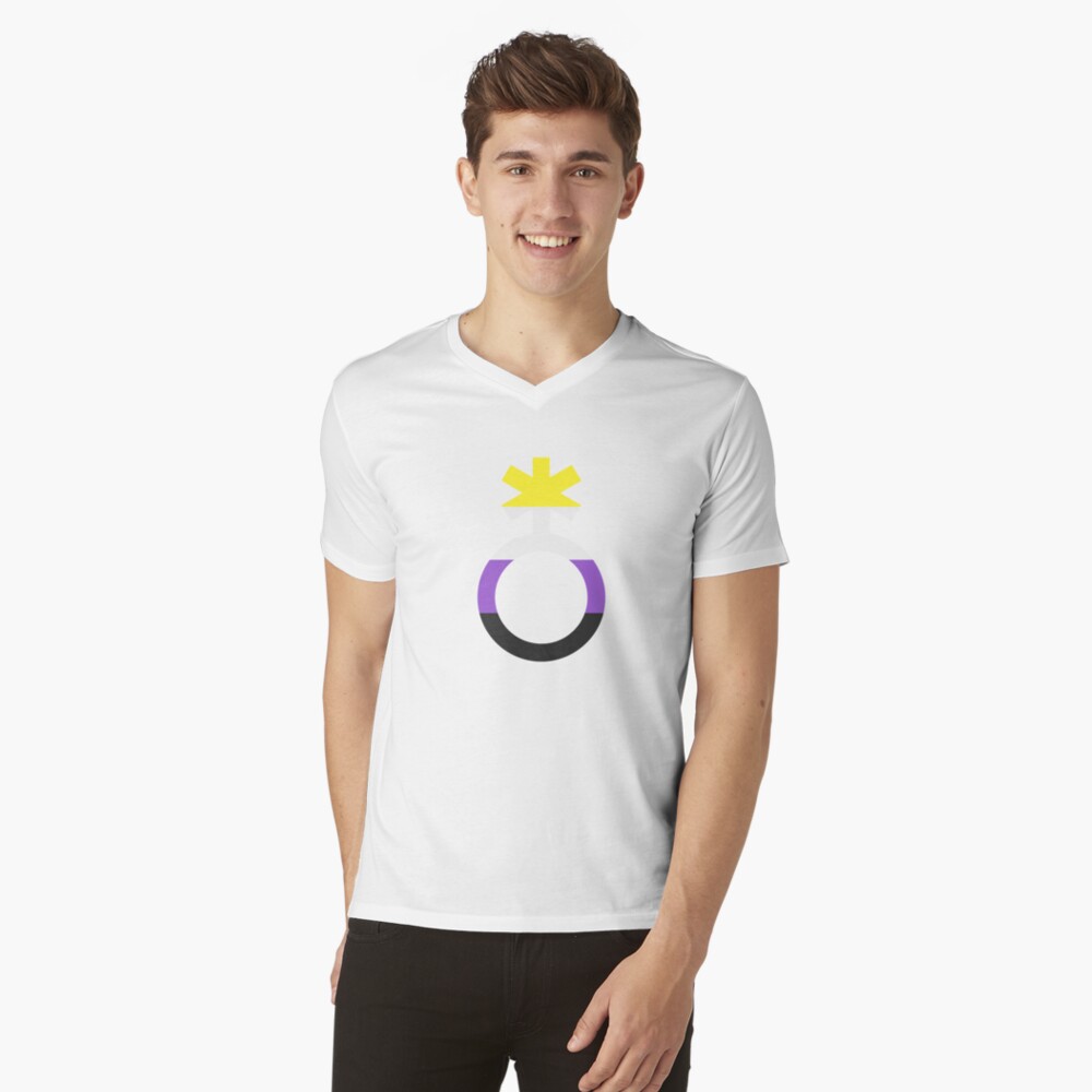 "NON BINARY NB ENBY SYMBOL" Sticker by femyay | Redbubble