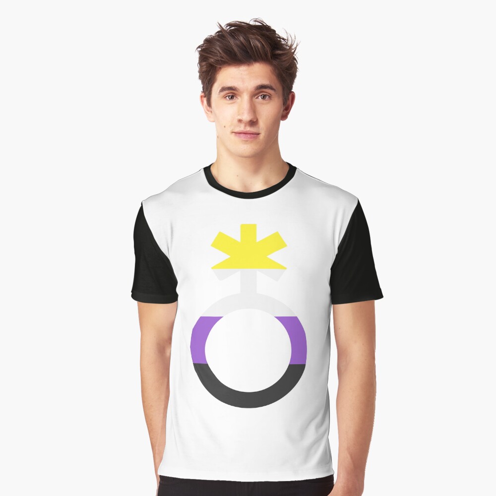 "NON BINARY NB ENBY SYMBOL" Sticker by femyay | Redbubble