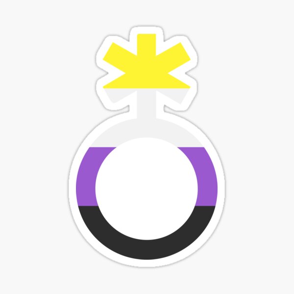 "NON BINARY NB ENBY SYMBOL" Sticker by femyay | Redbubble