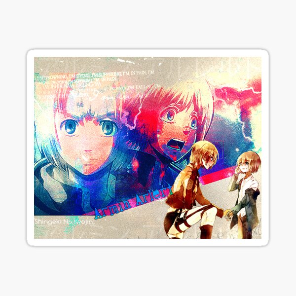 "Armin Atack on titans " Sticker for Sale by fablehavens | Redbubble