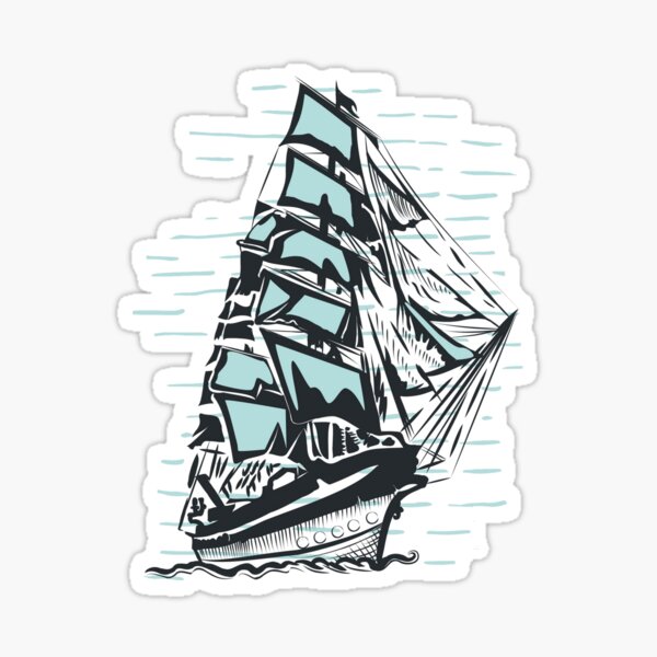 "Sailing Ship" Sticker for Sale by ArtTemple | Redbubble