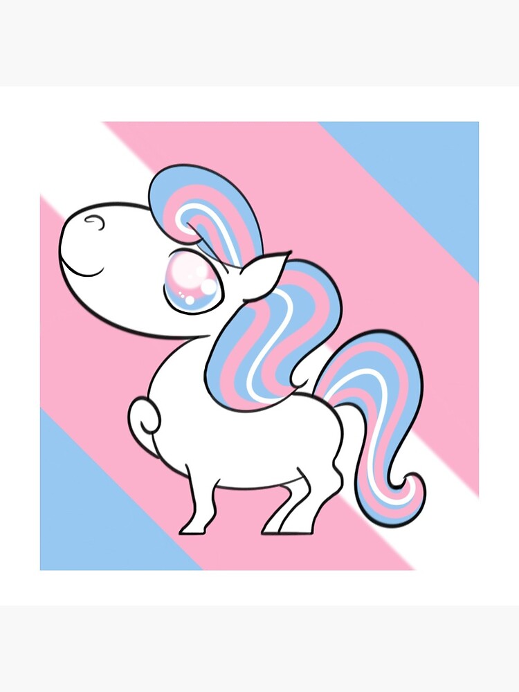 "Cute Trans Pride Pony" Photographic Print for Sale by Clairfiore ...