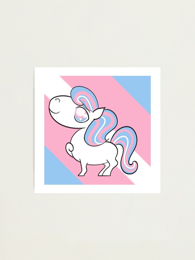 "Cute Trans Pride Pony" Photographic Print for Sale by Clairfiore ...