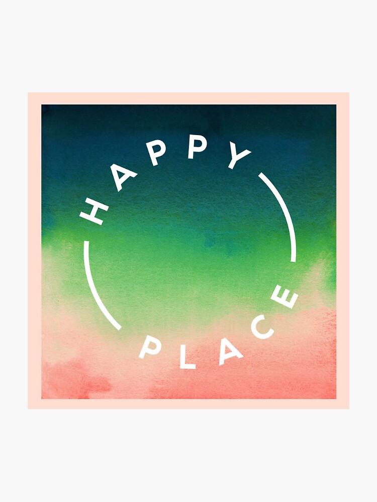 "Happy place " Sticker by Jaiap90 | Redbubble