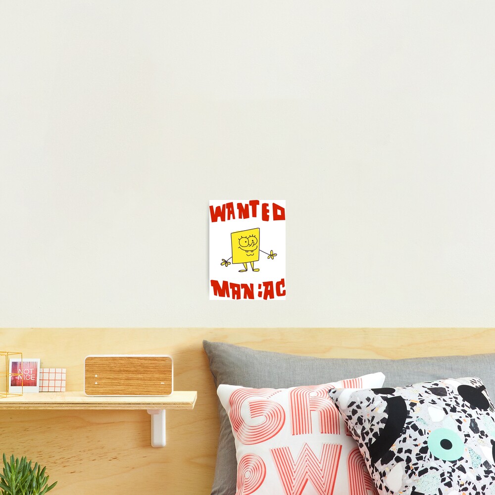 "SpongeBob SquarePants Classic - Wanted Maniac" Photographic Print for ...