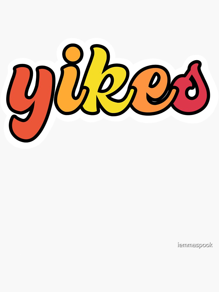 "yikes" Sticker by iemmaspook | Redbubble