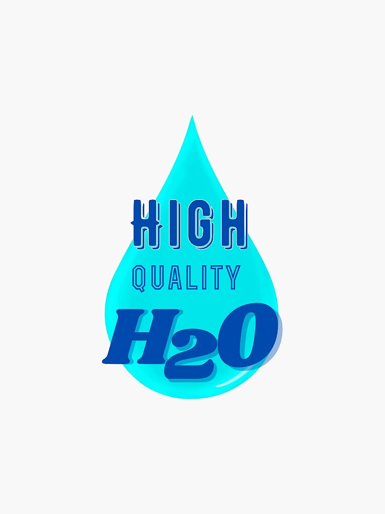 "High Quality H2O" Sticker for Sale by zeldacf | Redbubble
