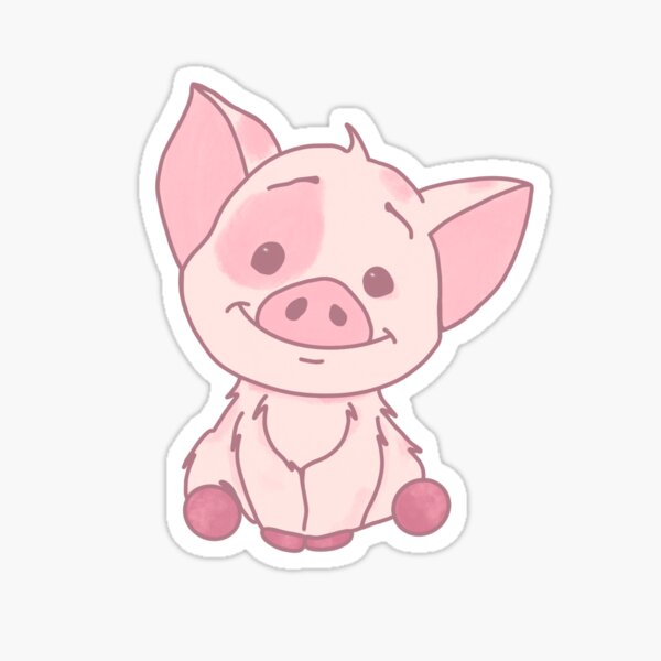"pink pig" Sticker by swagnstickers | Redbubble
