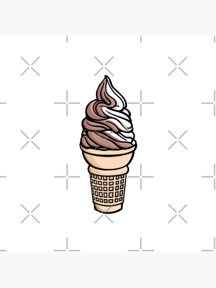 "CHOCOLATE AND VANILLA SWIRL CONE" Sticker for Sale by xxa1ina | Redbubble
