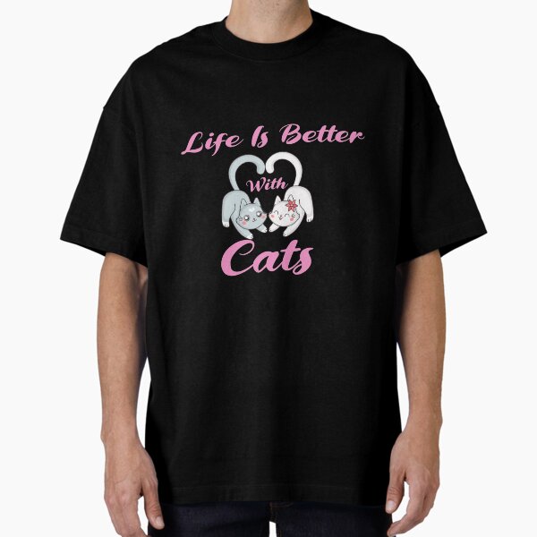 Life Is Life With Cute Pink Cats T-Shirts for Sale | Redbubble
