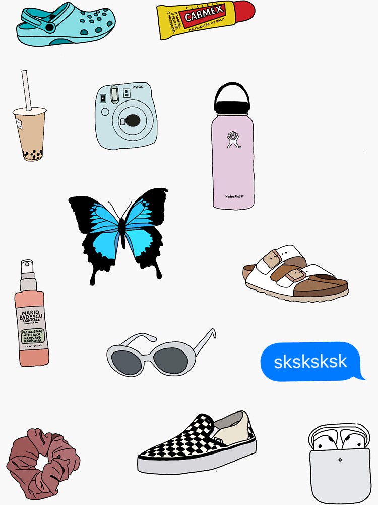 "VSCO girl sticker pack" Sticker by serenafecteau | Redbubble