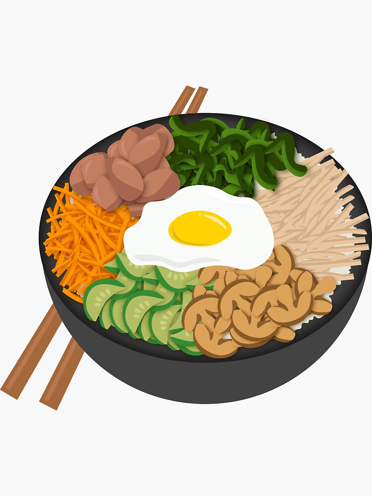 "Bibimbap" Sticker by Ruiqic98 | Redbubble