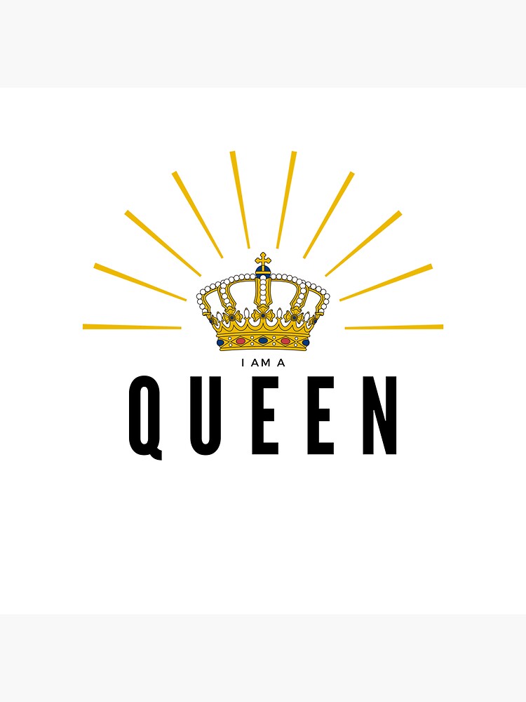 "'I am a Queen' word art" Sticker for Sale by CreatedByCoral | Redbubble