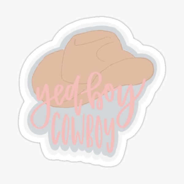 "Yea Boy Cowboy sticker" Sticker by amcalligraphy | Redbubble