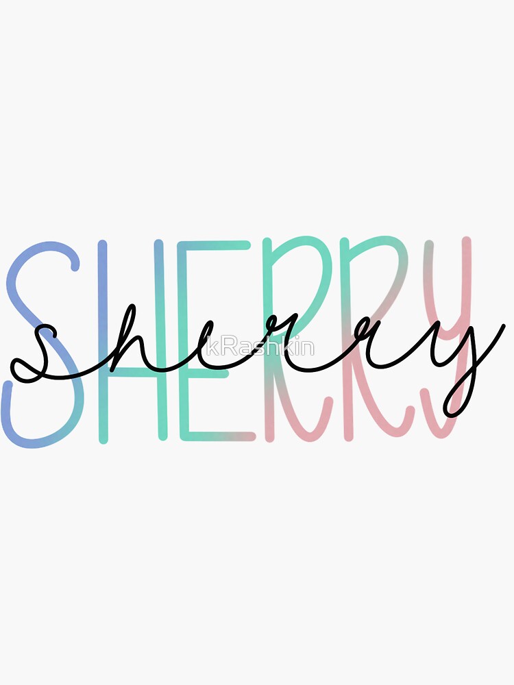 "Sherry" Sticker for Sale by kRashkin | Redbubble