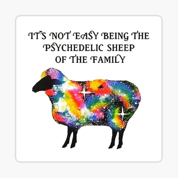 "Psychedelic Sheep" Sticker for Sale by GuyBlank | Redbubble