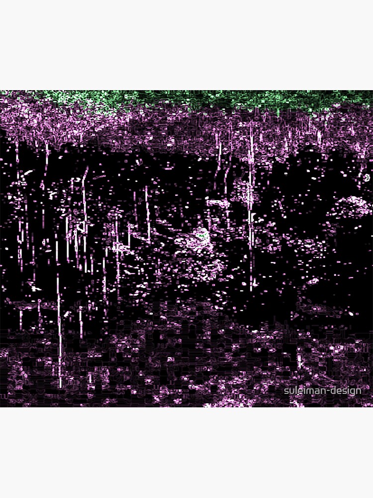 "Purple Glitch" Sticker by suleiman-design | Redbubble