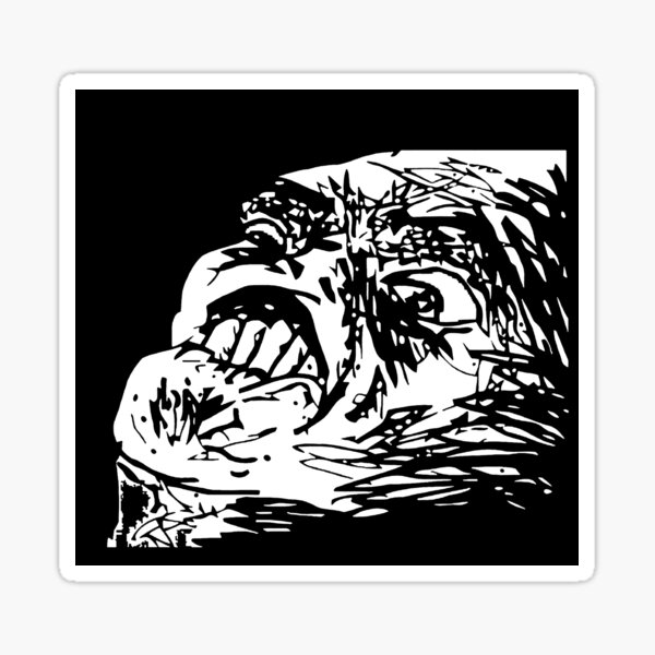 "Rage Meme Face!" Sticker by barbz77 | Redbubble