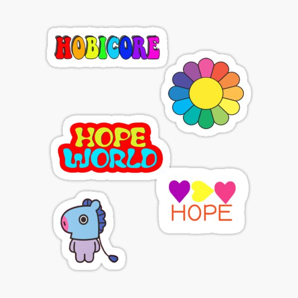 "Hobicore Sticker Pack" Sticker by taetae715 | Redbubble