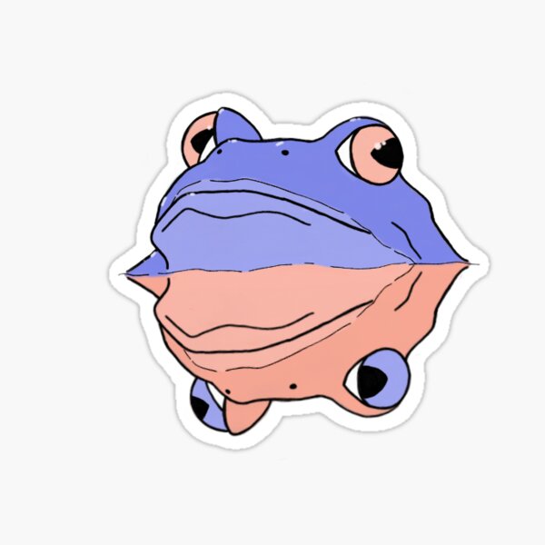 "Upside Down Frog" Sticker for Sale by PANcake444 | Redbubble