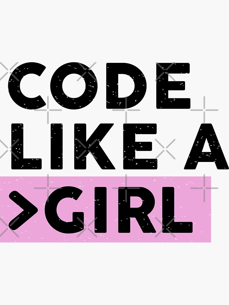 "Code Like a Girl" Sticker for Sale by alissawang | Redbubble
