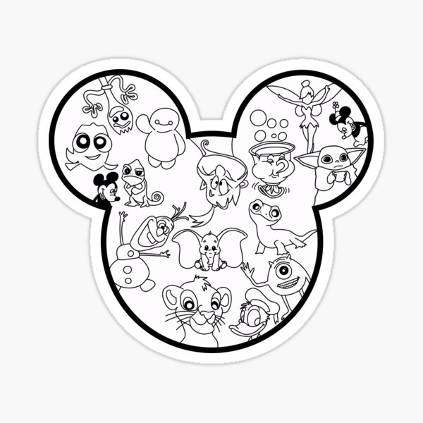 "MM outline" Sticker by nicolepsmith | Redbubble