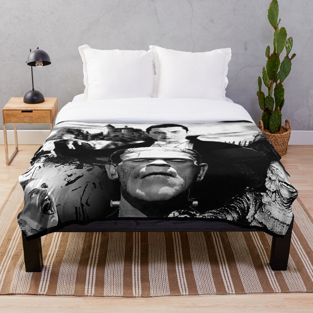 "Universal Classic Monsters" Throw Blanket for Sale by gemmarts | Redbubble