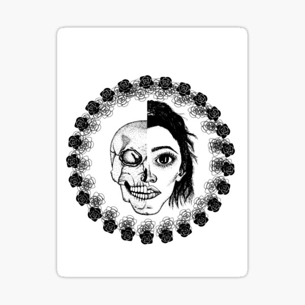 "Skull Face" Sticker for Sale by erimedle | Redbubble