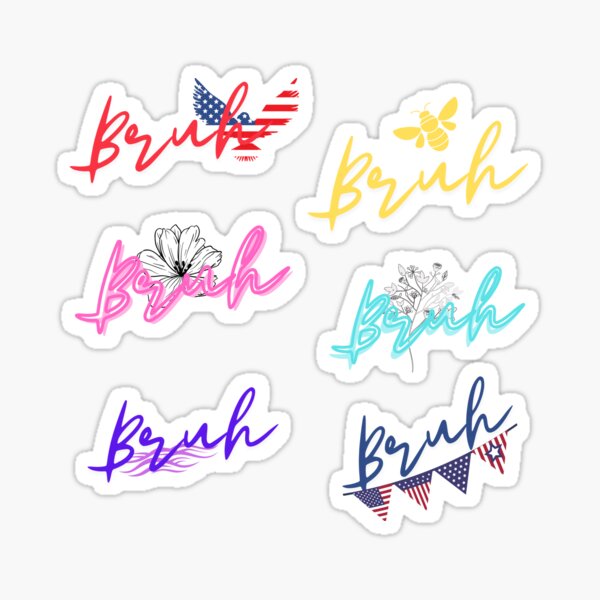 "Bruh flag Variety sticker pack " Sticker for Sale by SoulHeart | Redbubble