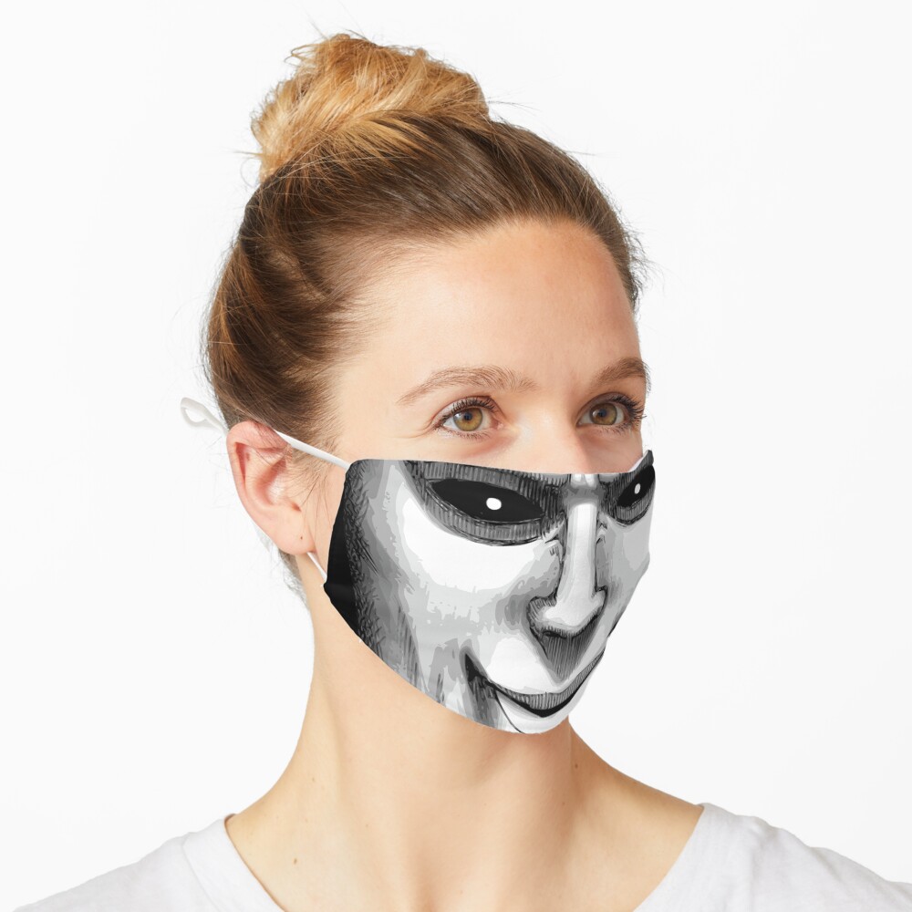 Black Sperm Face Mask By Ronadann Redbubble