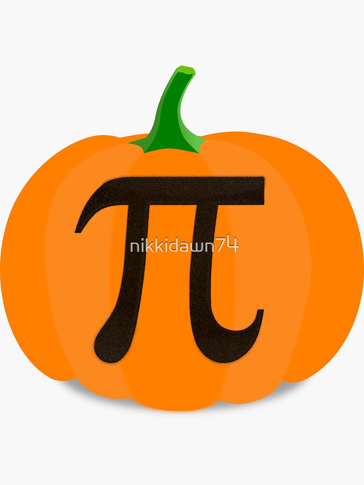 "Pumpkin Pi Funny Math Science Teacher Pun Halloween design" Sticker by ...